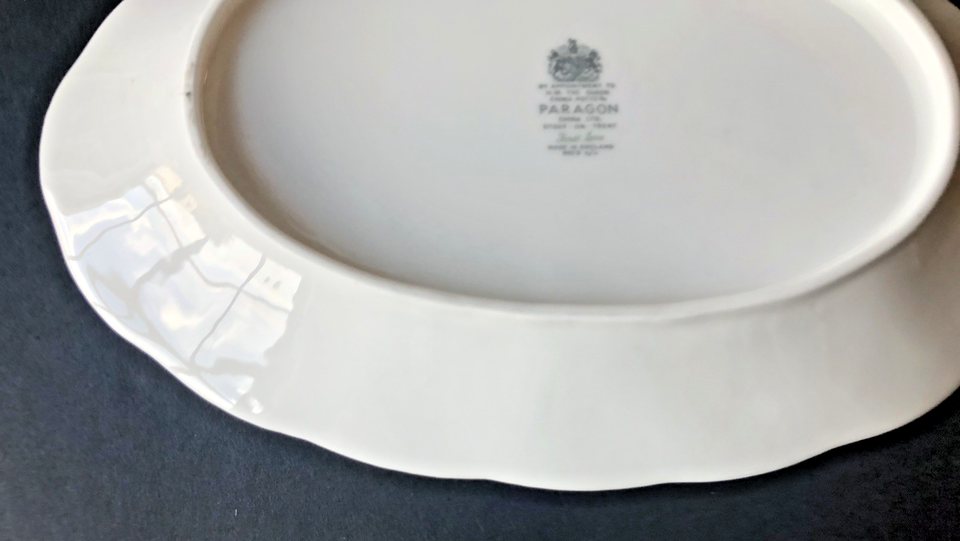 PARAGON BONE CHINA FIRST LOVE TEA POT, CREAMER, SUGAR & UNDER PLATE SET ...