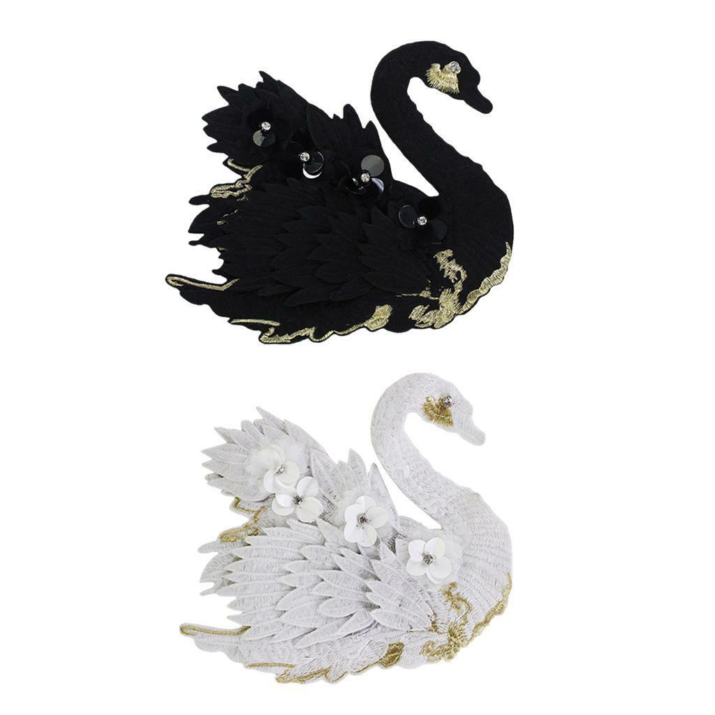 Applique Swan Swan Pool Floaty Float Preppy Cute Summer Zig Zag