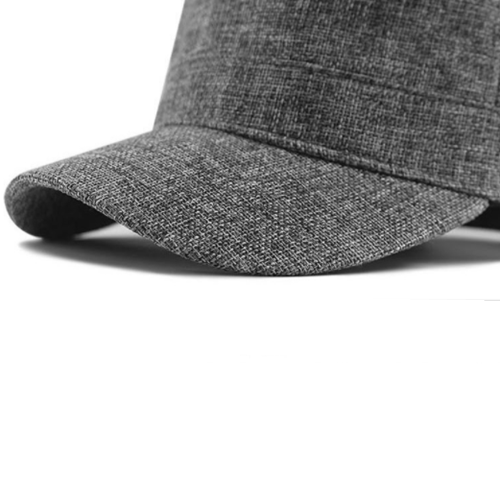 XL 57cm-62cm Linen Army Cap,Oversize Flat Top Cap,Breathable Plain ...