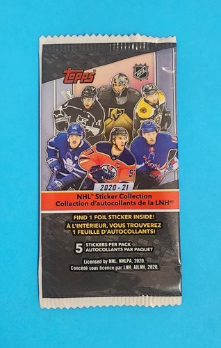 2020-21 Topps NHL Sticker Collection 4 stickers + 1 Foil Sticker Per ...