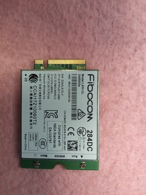 Dell DW5820e Fibocom L850-GL LTE/WCDMA 4G WWAN Card Module 284DC for ...