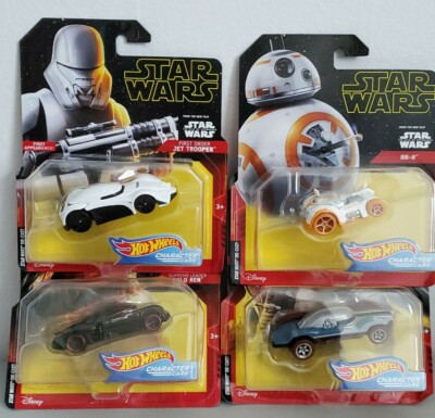 Hot Wheels Star Wars 2017 Character Cars Jet Trooper, Mandalorian, BB8 ...