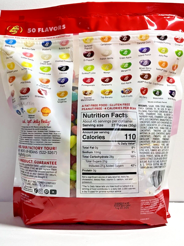 Jelly Belly 50 Flavor Gourmet Jelly Beans, 3 lbs. | eBay