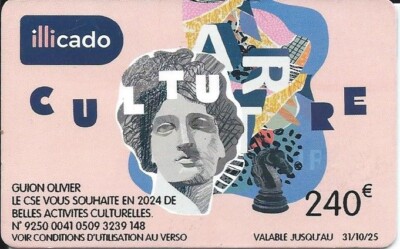 Carte cadeau - Illicado / 240 € / voir scan- GIFT CARD | eBay