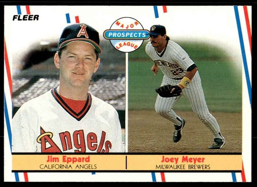 1988 Fleer Baseball Card Jim Eppard/Joey Meyer Rookie California | eBay
