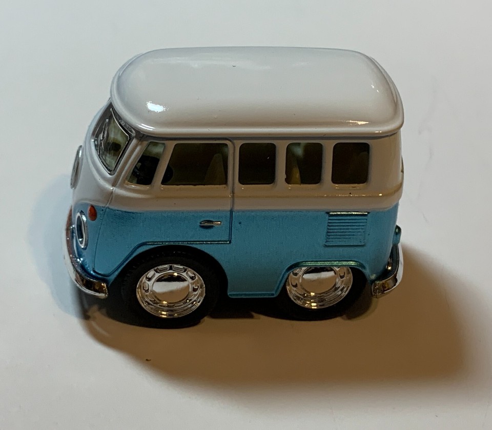 Kinsfun Metallic Blue Little Van Volkswagen Die Cast Metal | eBay
