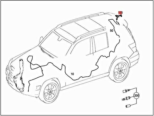 Genuine MERCEDES X204 GLK-CLASS X204 Nozzle windshield washer ...