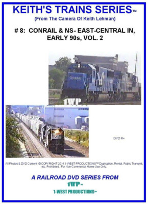 Keith's Trains Series RR DVD Title #8 CONRAIL & NS E. CENT. IN EARLY '90s VOL. 2 | eBay