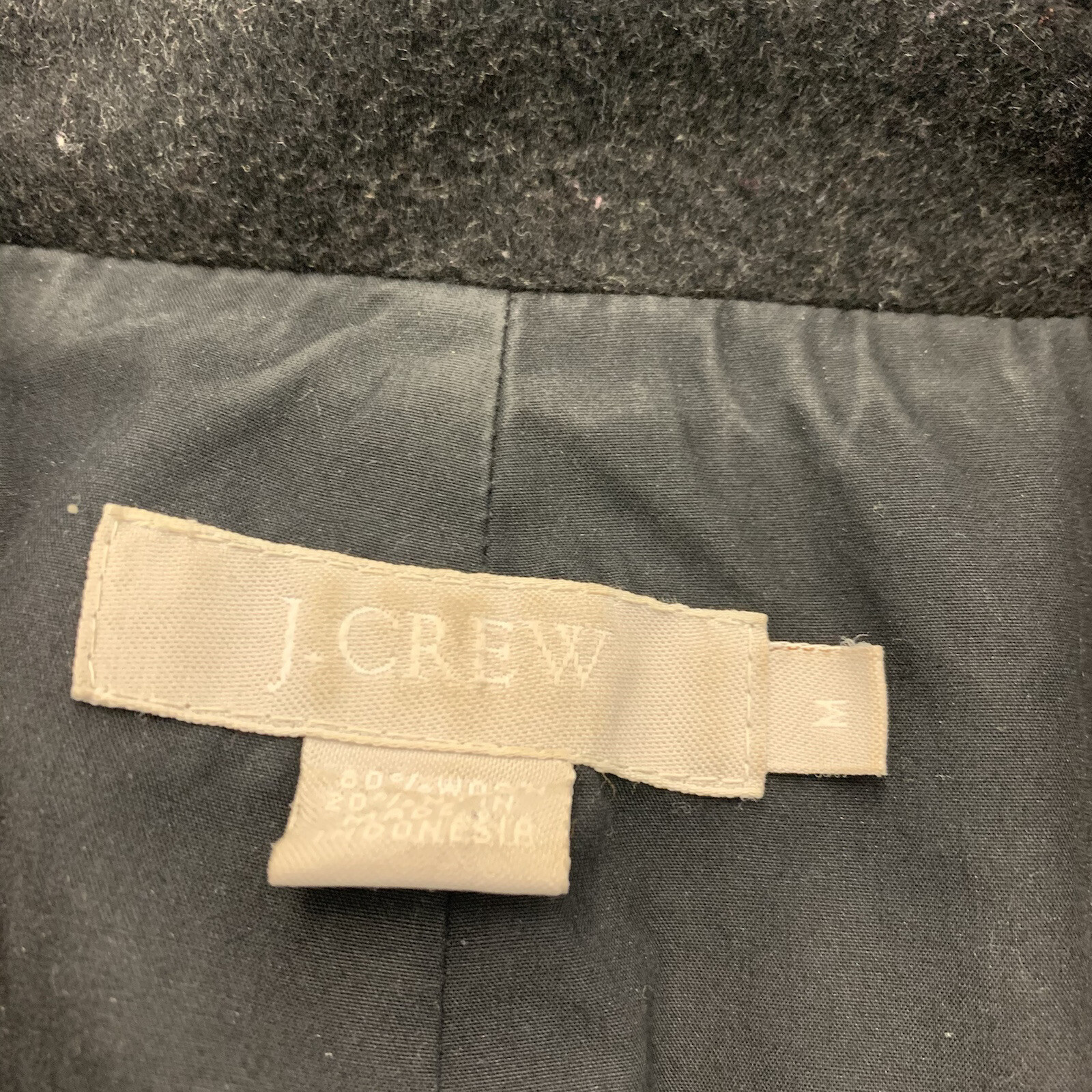 J Crew 80% Wool Button Up Coat Blazer Winter Jacket Womens Size Medium ...