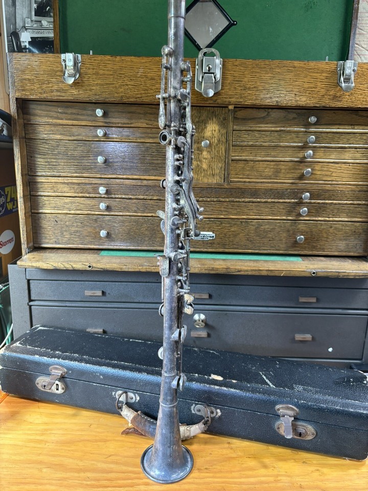 Antique Silver Plated National Bb Clarinet USA w/case | eBay