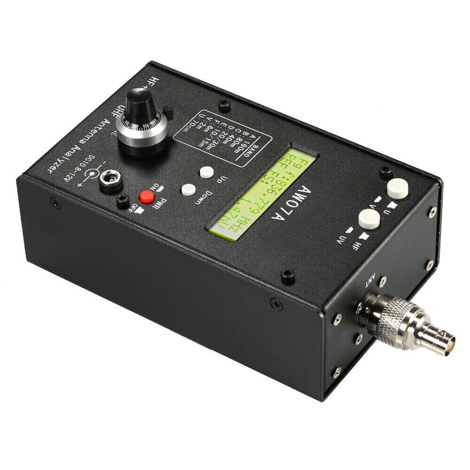 AW07A HF/UHF/VHF 160M 490Mhz Impedance SWR Antenna Analyzer Shortwave ...