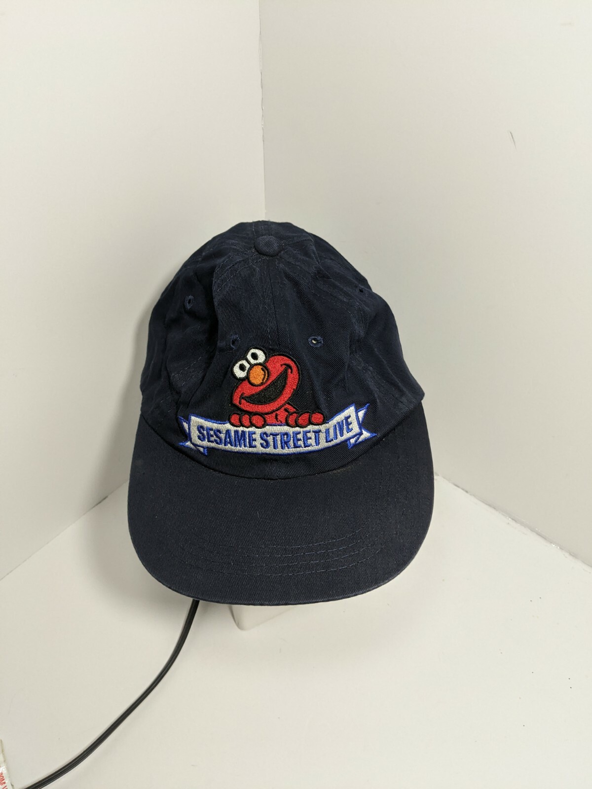 Vintage Sesame Street Live Elmo Blue Elastic Back Cap… - Gem