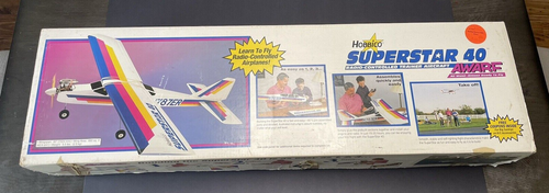 NOS Hobbico Superstar 40 AWARF Rc Model Airplane Kit New All Wood ...