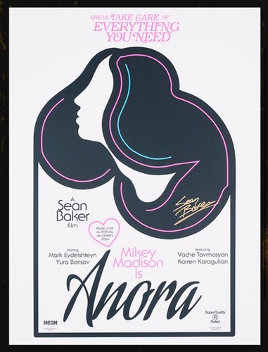 Anora Full Service Signed by Sean Baker Limited Edition Poster Sold Out ...