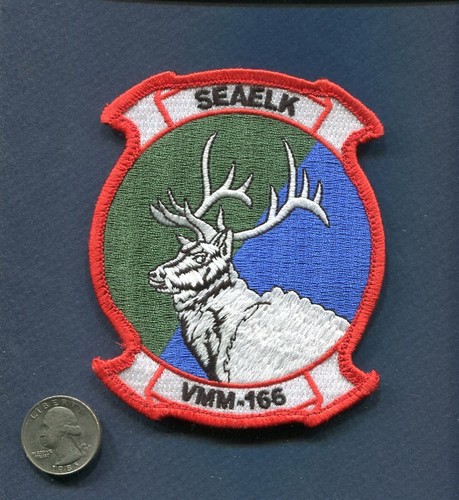 VMM-166 REIN SEAELK USMC Marine Corps MV-22 OSPREY Squadron Patch + V ...