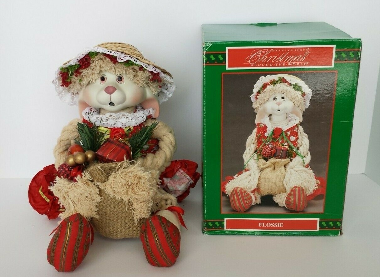 VINTAGE HOUSE OF LLOYD FLOSSIE BUNNY RABBIT CHRISTMAS AROUND THE WORLD ...