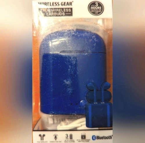 Blue Wireless Bluetooth Earbuds Headphones 🆕 True Wireless Gear 🔥 | eBay