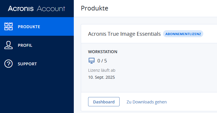 Acronis Cyber Protect Home Office Essentials, 5 Geräte, 1 Jahr, KEY, gebraucht | eBay