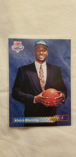 1992-93 Upper Deck NBA Draft #2 Alonzo Mourning Rookie Card Charlotte ...