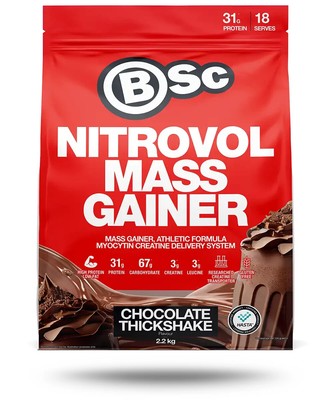BSc Nitrovol Mass Gainer Protein 2.2kg (Choose Your Flavour!) | eBay