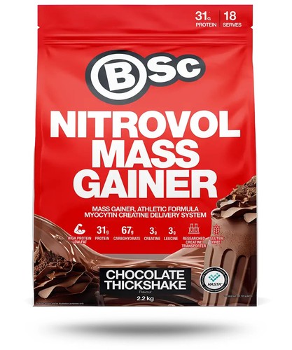 BSc Nitrovol Mass Gainer Protein 2.2kg (Choose Your Flavour!) | eBay