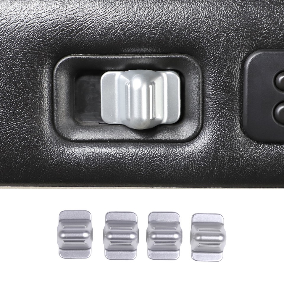 ABS Silver Inner Child Safety Door Lock Switch trim Cover for Hummer H2 ...