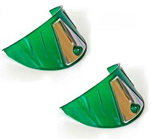 7" Headlight Headlamp Light Bulb Trim Ring Cover Shield Visors Green ...