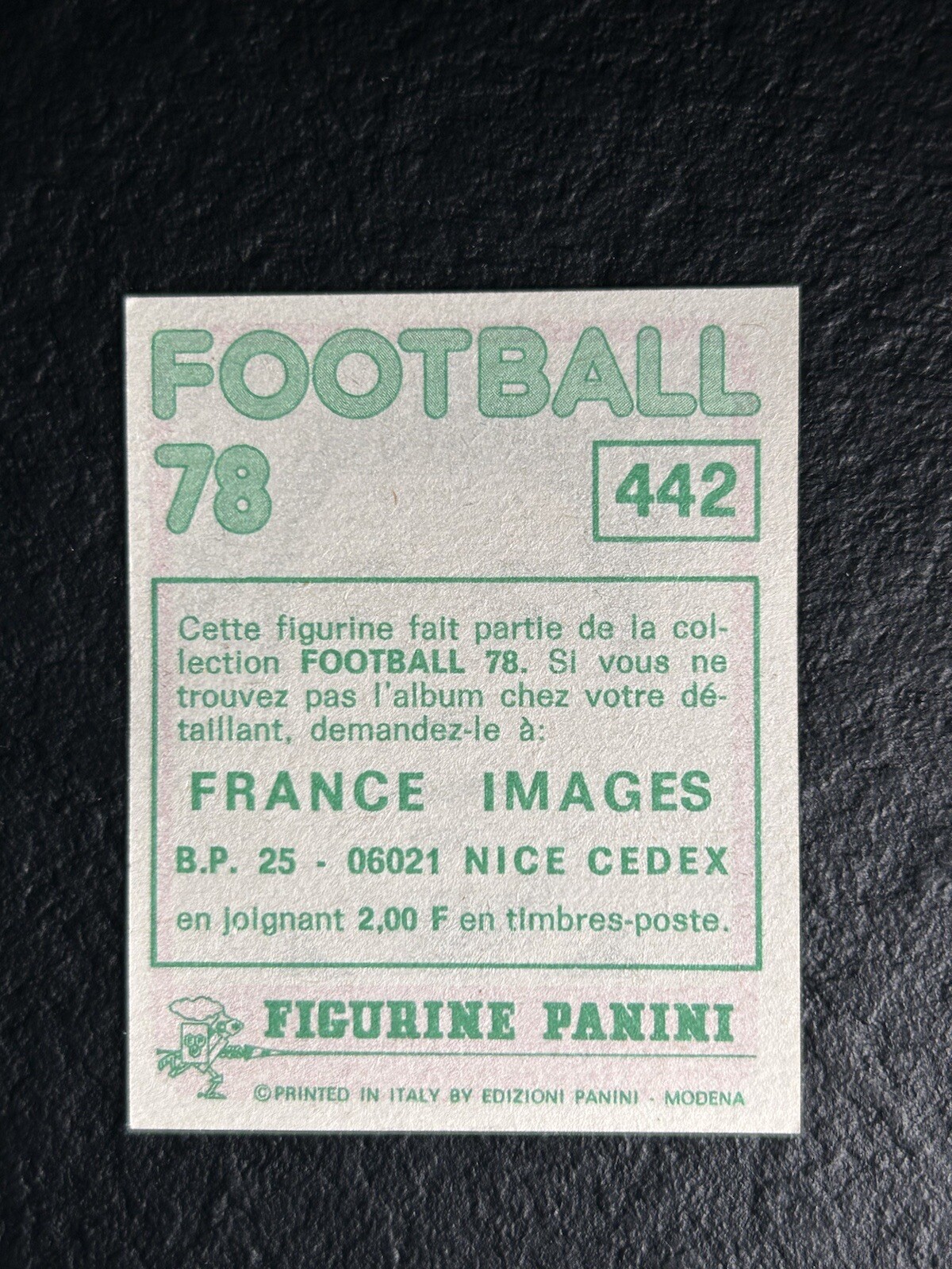 STICKER PANINI FOOTBALL 78 - DJORKAEFF - 442 - ORIGINAL TRÈS BON ÉTAT ...