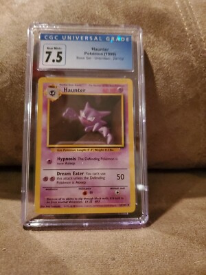 Haunter 29/102 Base Set Unlimited Pokemon Card CGC 7.5 NM+ | eBay