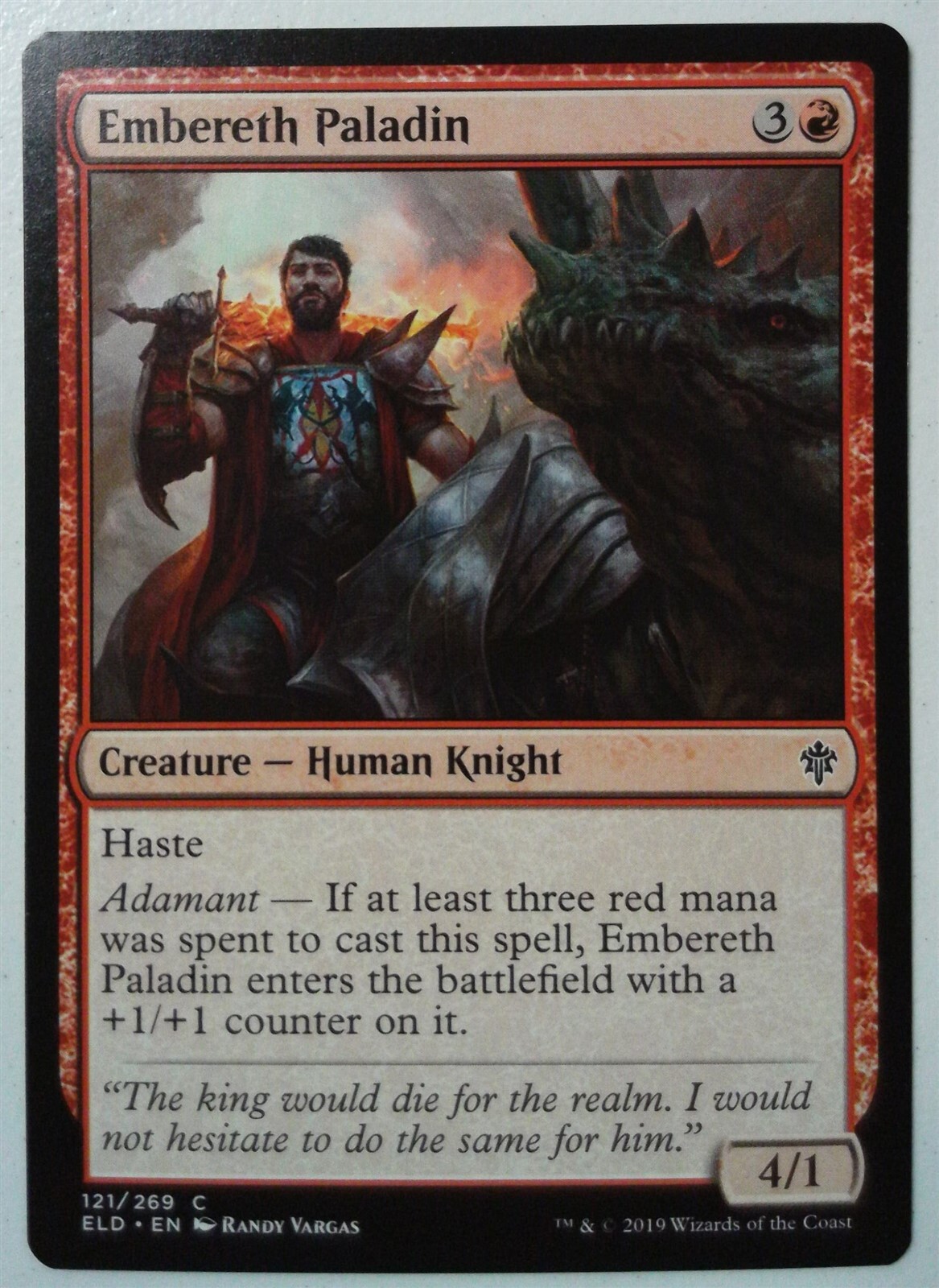 Embereth Paladin *Common* Magic MtG x1 Throne of Eldraine | eBay