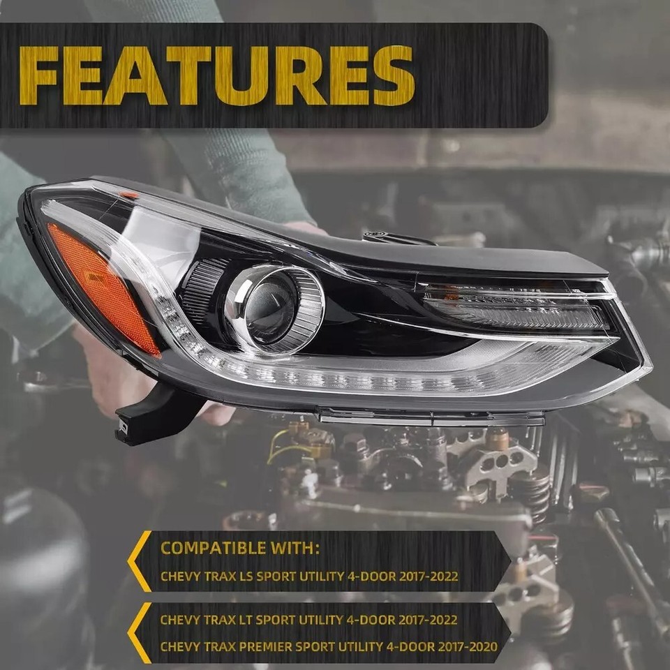 42725481 LED Head Light Front Lamp DRL for Chevy Trax 2017 2018 2019 ...