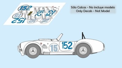 Decals AC Cobra Targa Florio 1964 1:32 1:24 1:43 1:18 1:64 1:87 Shelby ...