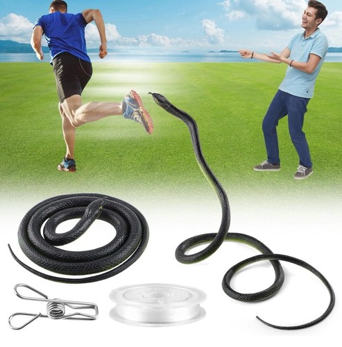 Fake Snake Prank w String Clip Realistic DIY Golf Gag Gift Prank Scare ...