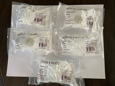 Allen + Roth Button Pull Knobs White Finish 5 Qty. 0228250 Model CR6001 ...