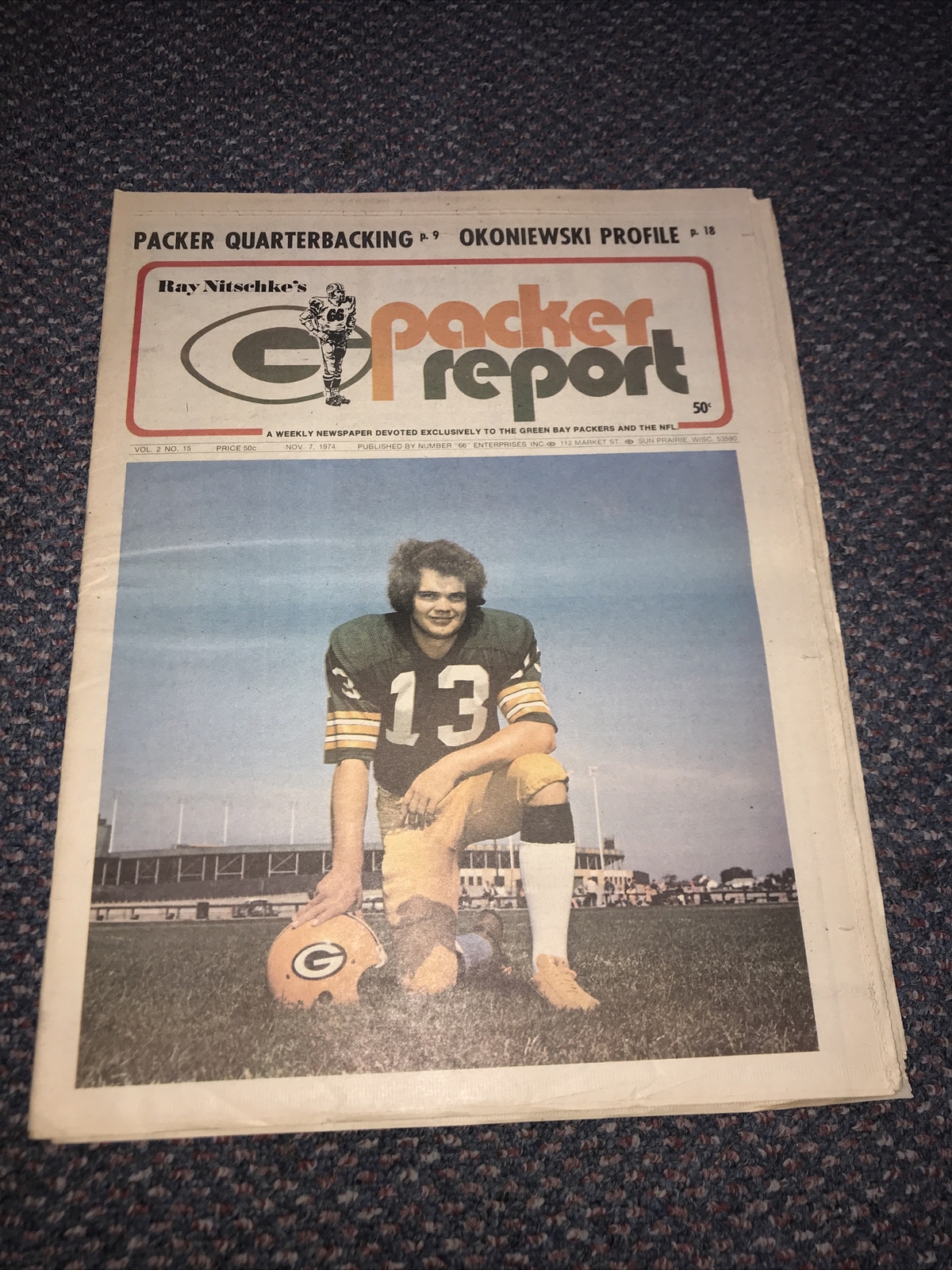 Ray Nitschke’s 1974 Packer Report Green Bay Packers Okoniewski Chester ...