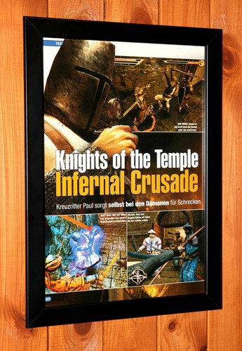 Knights of the Temple Infernal Crusade PS2 GameCube Old Promo Poster Ad ...