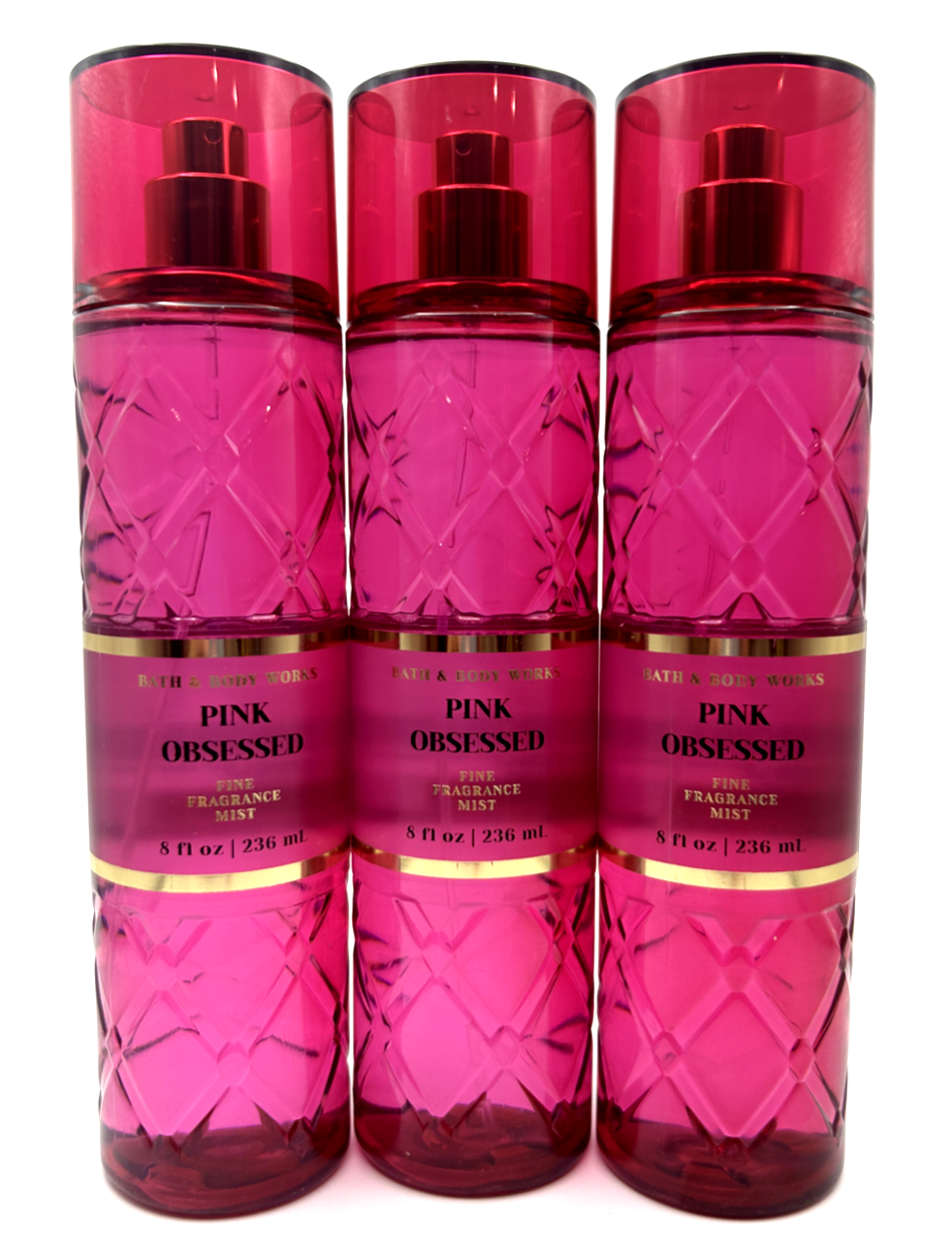 NEW 3 BATH & BODY WORKS PINK OBSESSED BODY SPRAY FINE MIST FRAGRANCE 8 ...