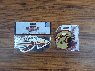 FSU FLORIDA STATE UNIVERSITY Seminoles Helmet Decal & Magnet Lot Noles ...