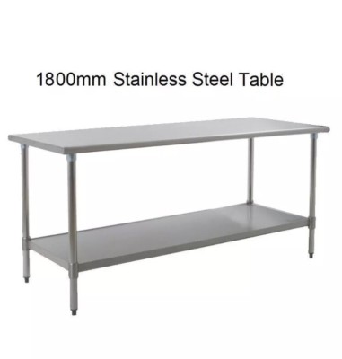 NEW Stainless Steel Table 1800mm Long x 600mm Deep x 850mm High 2 ...
