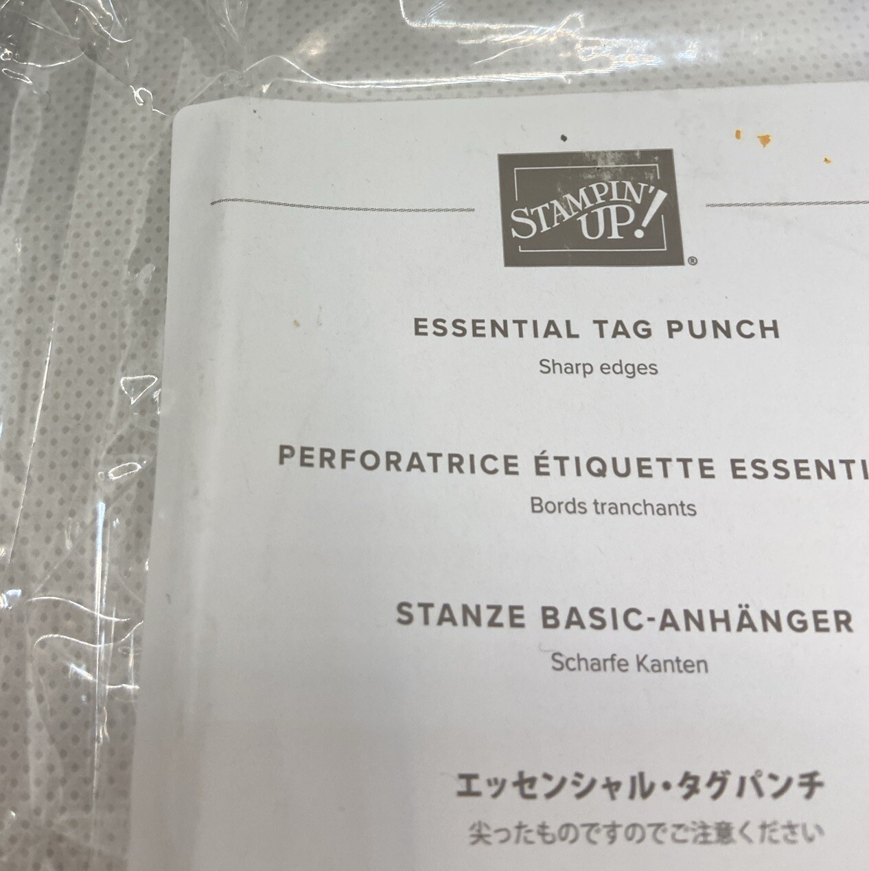 Stampin’ Up! ESSENTIAL TAG Punch Gift Tags, Labels & Paper Crafts New ...