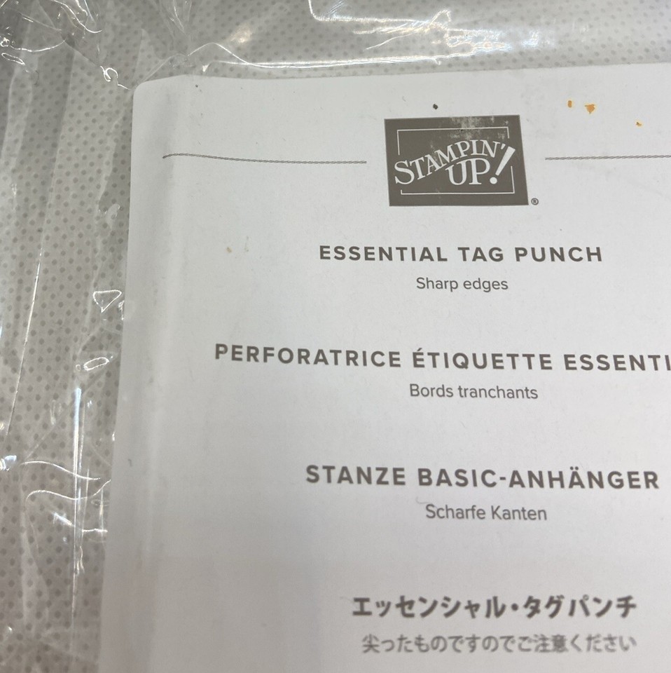 Stampin’ Up! ESSENTIAL TAG Punch Gift Tags, Labels & Paper Crafts New ...