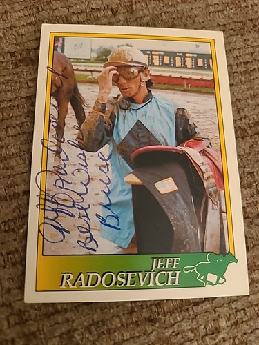 Jeff Radosevich signed trading card (Jockey Horse Racing) 1993 Star ...