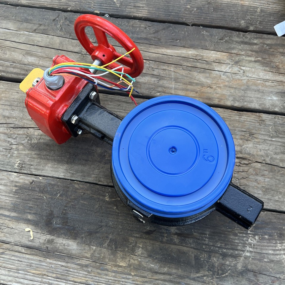 Tyco Butterfly Valve Flow Control Switch 6" BFV-300 Grooved NEW | eBay