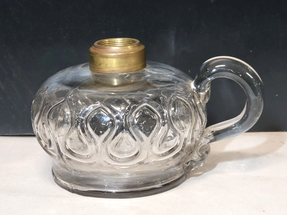 rare 1880s MOROCCO Finger/Hand Oil Lamp Antique EAPG Pattern Glass | eBay