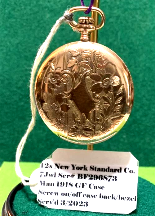 New York Standard Pocket Watch 12s, 7 jw Pocket Watch. engraved GF Case ...
