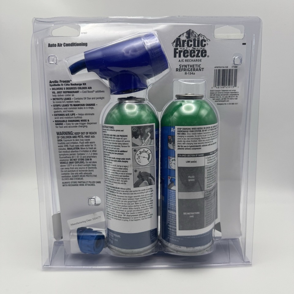 Arctic Freeze Synthetic R-134a Air Conditioner Recharge 2 Cans/Gauge ...