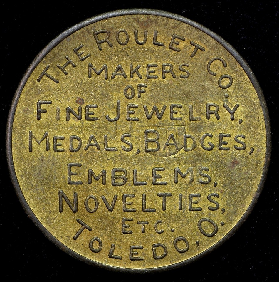 1929 Toledo, Ohio Industrial Exposition The Roulet Co. Novelties Token ...