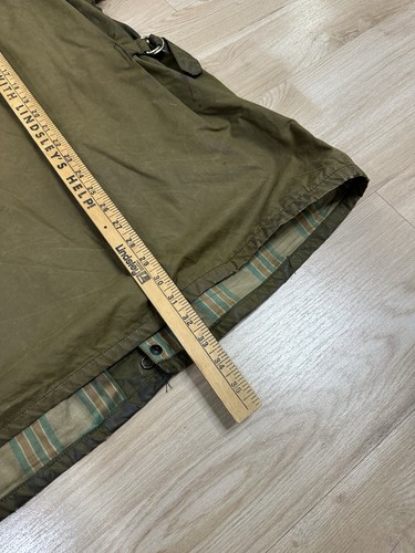 Vintage 80s James Calder Waxed Jacket Size Large Green Safari Field ...
