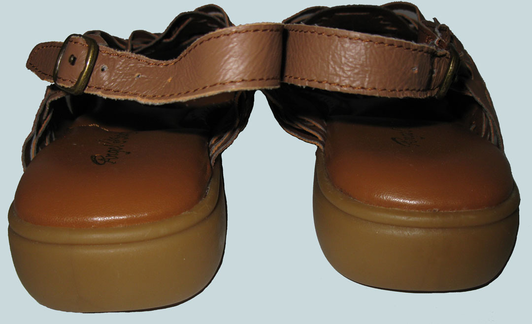 ANGEL STEPS WOMENS TAN LEATHER SLINGBACK SANDALS COMFORT SHOES 6.5 N ...