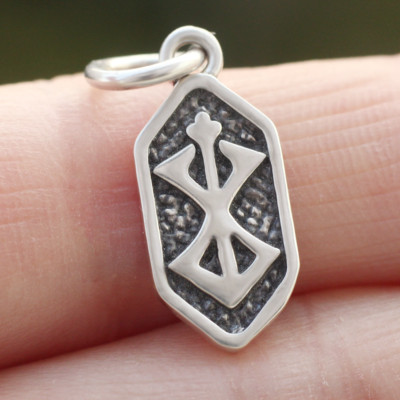 925 Sterling Silver Rune of Berserker Warriors Pendant Charm Norse For ...